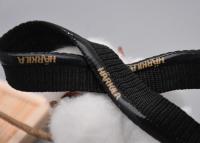 China Polyester Customized 1.5cm Non Slip Elastic Band With Printed Silicone Logo for sale