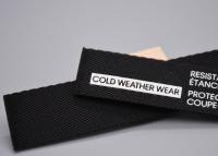 China Garments Use Polyester Webbing Straps Printed With White Silicone Logo for sale