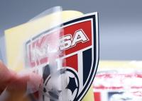 China 1.0mm Custom Silicone Heat Transfer Labels with 3-Color Logo - 145-155°C Application Temperature for sale
