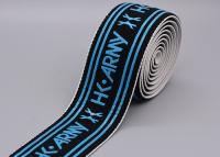 China 40mm Cotton Non Slip Elastic Band with Printed Silicone Logo Custom Width for sale