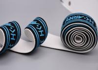 China 40mm Cotton Non Slip Elastic Band with Printed Silicone Logo Custom Width for sale