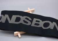 China 100% Cotton Double Sided Elastic Band with Printed Silicone Logo for Garments Custom Size for sale
