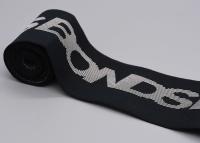 China 100% Cotton Double Sided Elastic Band with Printed Silicone Logo for Garments Custom Size for sale