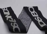 China 100% Cotton Double Sided Elastic Band with Printed Silicone Logo for Garments Custom Size for sale