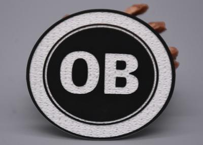 China White Tatami Fabric Heat Transfer Labels with Black Silicone Logo for Garments for sale