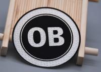 China White Tatami Fabric Heat Transfer Labels with Black Silicone Logo for Garments for sale