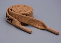China 140cm Polyester Flat Rope with Matte Black Silicone Logo for Garments - Customizable Drawstring with 500pcs MOQ for sale