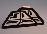 China Microfiber Embossed Reflective Logo Heat Transfer Labels For Garments for sale