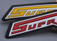 China Custom TPU Embossed Two Colour Heat Transfer Labels with Raised Logo 145-155C for sale