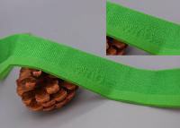 China Double Sided Jacquard Logo Flat Elastic Cord For Garments Customised for sale
