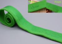 China Double Sided Jacquard Logo Flat Elastic Cord For Garments Customised for sale