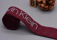 China 30mm Printed Garment Elastic Band With Silicone Shiny Logo for sale