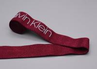 China 30mm Printed Garment Elastic Band With Silicone Shiny Logo for sale