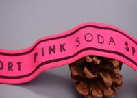 China Washable Garment Label Polyester Elastic Band With Custom Silicone Logo Printed for sale