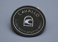 China Custom Microfiber Embossed Patches with Silver Logo 0.7 Denier OEM for sale