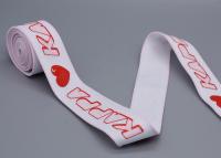 China Custom Screen Printed Silicone Logo Polyester Ribbon Labels for Apparel 50pcs per Bag for sale