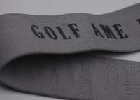 China Custom 45mm Cotton Elastic Band with Shiny Silicone Logo for Garments for sale