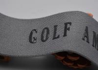 China Custom 45mm Cotton Elastic Band with Shiny Silicone Logo for Garments for sale