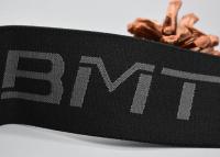 China Custom 40mm Wide Double Sided Jacquard Logo Elastic Band for Garments for sale