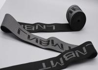 China Custom 40mm Wide Double Sided Jacquard Logo Elastic Band for Garments for sale