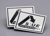 China Custom Silicone Black Logo Screen Printed Labels For Clothing for sale