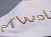 China Custom Shiny Gold Embossed Heat Transfer Labels for Clothing Iron On 500pcs MOQ for sale