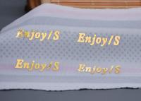China Custom Foil Printed Shiny Logo Heat Transfer Labels for Clothing Iron On 500pcs for sale