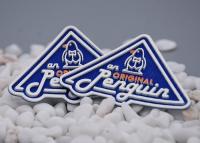 China Hot Melt Adhesive Printed Silicone Clothing Labels Customized Twill Back for sale