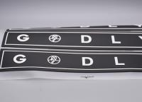 China Black Silicone Printing White Logo Elastic Drawstring Cord Heat Transfer Label for sale