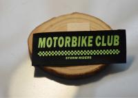 China 0.2mm Logo Silicone Clothing Labels Printed On Black Polyester Cloth for sale