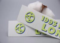 China Custom White Woven Label Printed Matte Silicone Logo For Clothing for sale
