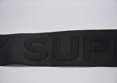 China Custom 35mm Black Jacquard Elastic Band for Clothing OEM Eco-Friendly Polyester for sale