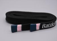 China Customized 12mm 	Elastic Drawstring Cord Renewable Black Hollow With Silk Screen Drop Silicone Tip for sale