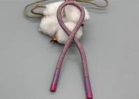 China Cutting Printing Logo Elastic Draw Cord With Silicone Ending By Printed Technics for sale