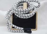 China 2.5cm Shiny Silicone Ending Round Polyester Drawstring Cord - 120cm Length, 5mm Diameter for Apparel for sale