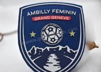 China 3D Football Team Patches with 0.5mm Raised Logo and 4-8 Colorways - Custom Nylon Clothing Patch with Adhesive Backing for sale