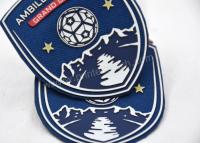 China 3D Football Team Patches with 0.5mm Raised Logo and 4-8 Colorways - Custom Nylon Clothing Patch with Adhesive Backing for sale