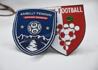 China 3D Football Team Patches with 0.5mm Raised Logo and 4-8 Colorways - Custom Nylon Clothing Patch with Adhesive Backing for sale