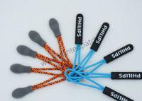 China Custom 3D Raised Logo TPU Zipper Puller 56mm Length with 15kg Tensile Strength for Outdoor Gear for sale