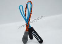 China Custom 3D Raised Logo TPU Zipper Puller 56mm Length with 15kg Tensile Strength for Outdoor Gear for sale