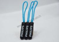 China Custom 3D Raised Logo TPU Zipper Puller 56mm Length with 15kg Tensile Strength for Outdoor Gear for sale