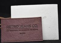 China Custom Debossed PU PVC Leather Labels for Jeans and Clothing - 500pcs MOQ with 15-Day Production for sale