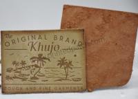 China Brown Real Leather Patches with Hot Stamped Colorful Infill for Jeans - 500pcs MOQ, 7-10 Day Production for sale