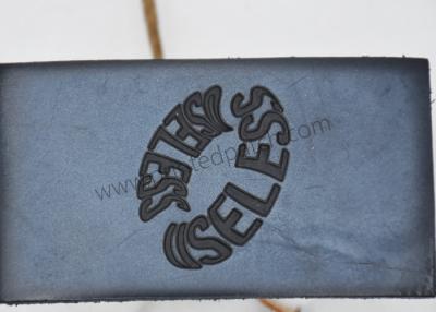 China Discoloration Real Leather Patches with Hot Stamped Color Infill - 500pcs MOQ, 7-10 Day Production for sale