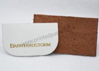 China Custom Embossed Leather Garment Tags - 500pcs MOQ with 15-Day Lead Time for Jeans and Apparel Branding for sale