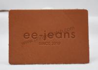 China 0.8-1.2mm Full Grain Leather Clothing Patches for Jeans Waistbands - Custom Logo Tags with 500pcs MOQ for sale