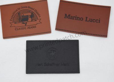 China OEM Stamped Leather Tags - Custom Cow Leather Jean Patches with 500pcs MOQ and 15-Day Production for sale