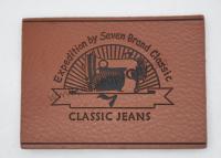 China OEM Stamped Leather Tags - Custom Cow Leather Jean Patches with 500pcs MOQ and 15-Day Production for sale