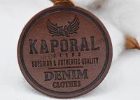 China Custom Real Leather Patches with Hot Stamped Logo - 500pcs MOQ, 15-Day Production for Garment Branding for sale