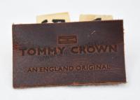 China Custom Debossed Leather Patches with Hot Stamped Logo - 500pcs MOQ, 7-10 Day Production for Garment Branding for sale